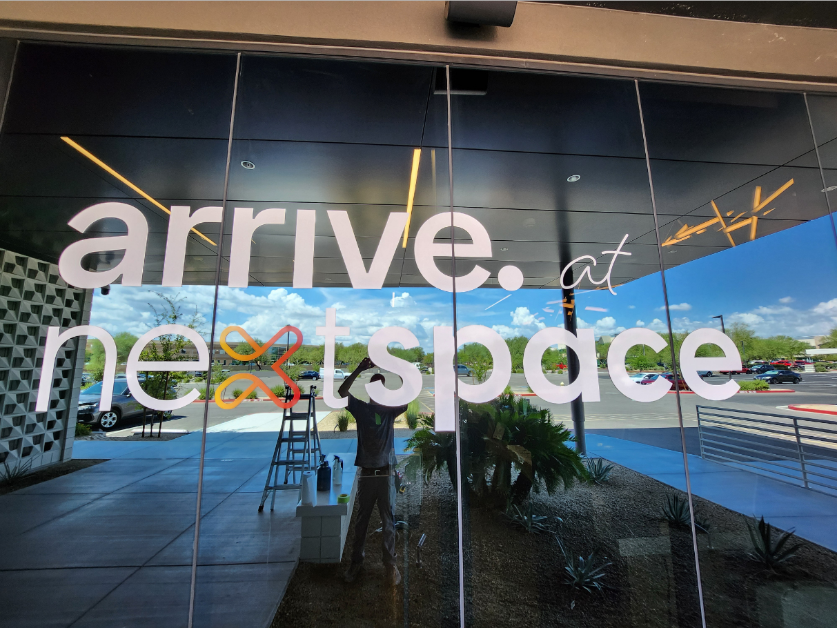 Brand Building With Entrance Vinyl Window Letters in Scottsdale, AZ ...